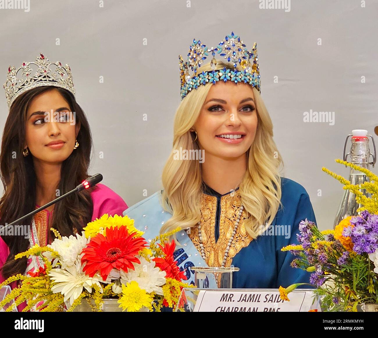 Srinagar, India. 28th Aug, 2023. Miss World England Jessica Gagen and ...
