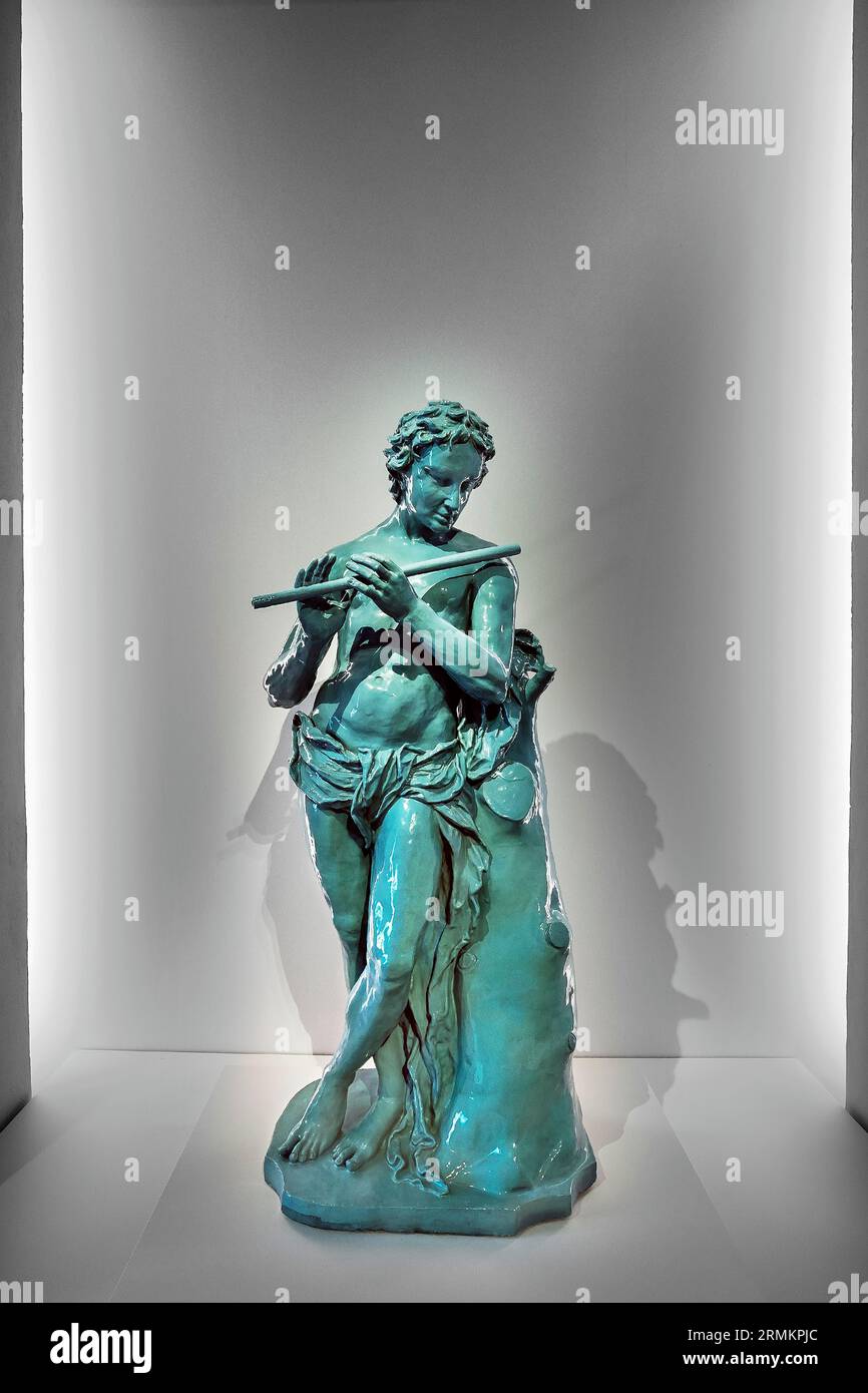 Flute player as kiln crown, faience, 2nd half of 18th century, National ...