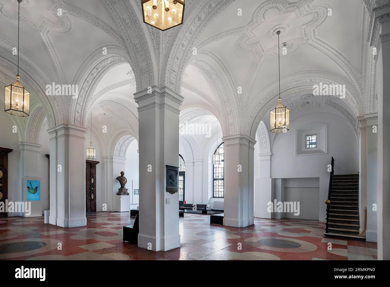 Entrance hall and ceiling vault, National Museum, Munich, Upper Bavaria, Bavaria, Germany Stock ...