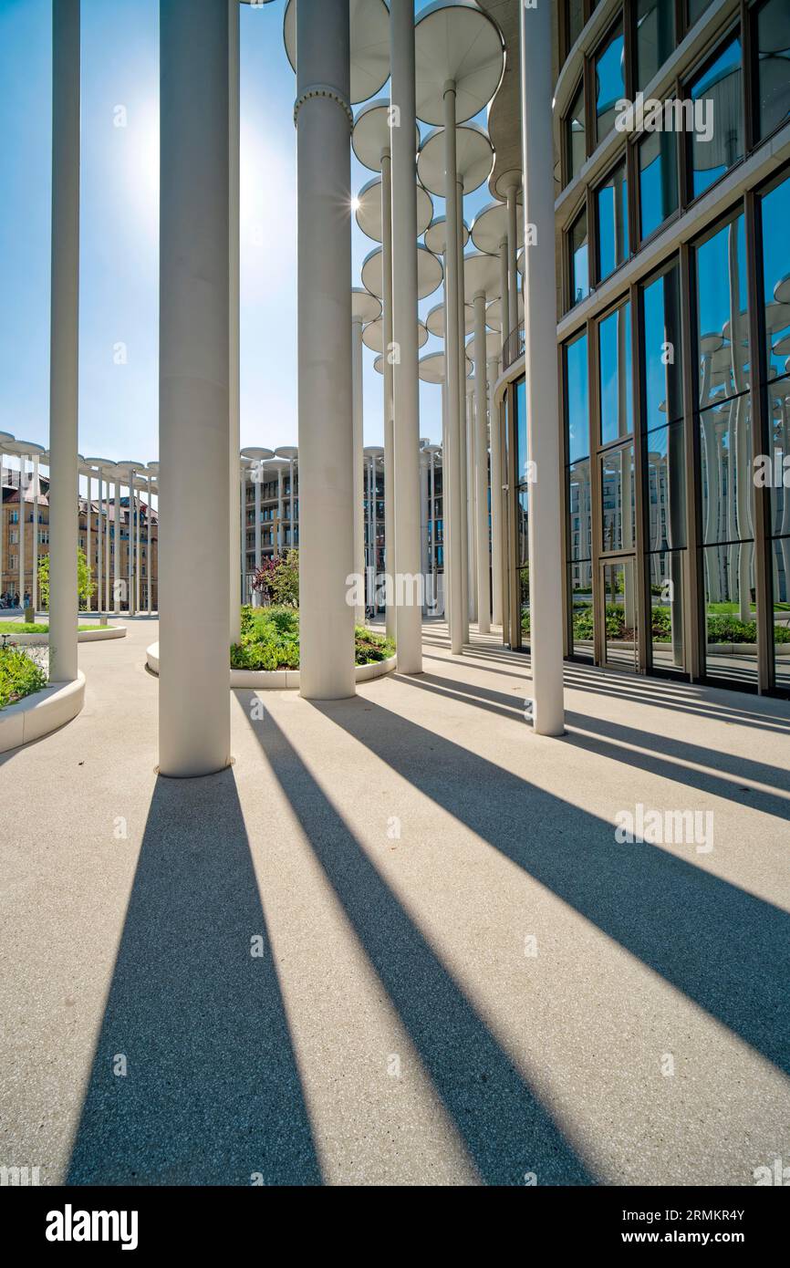 Saeulengarten, SAB Forum, new building Saechsische Aufbaubank, Leipzig ...