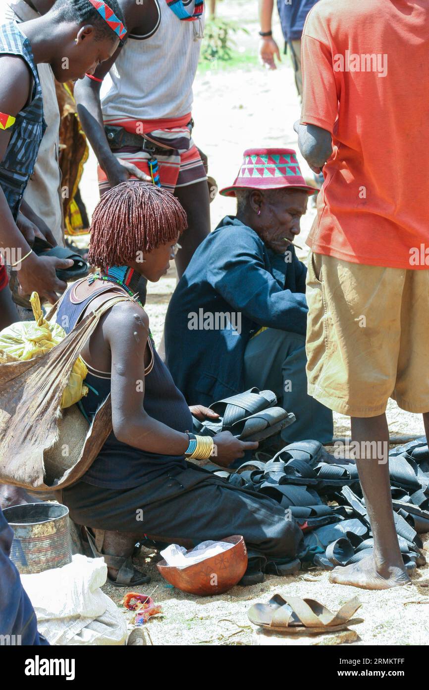 The market town of Jinka, Omo Valley, Ethiopia Stock Photo - Alamy