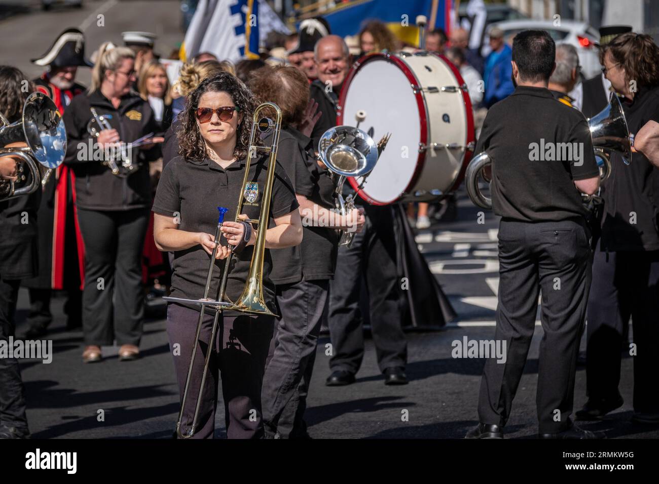 Female trombone player hi-res stock photography and images - Alamy
