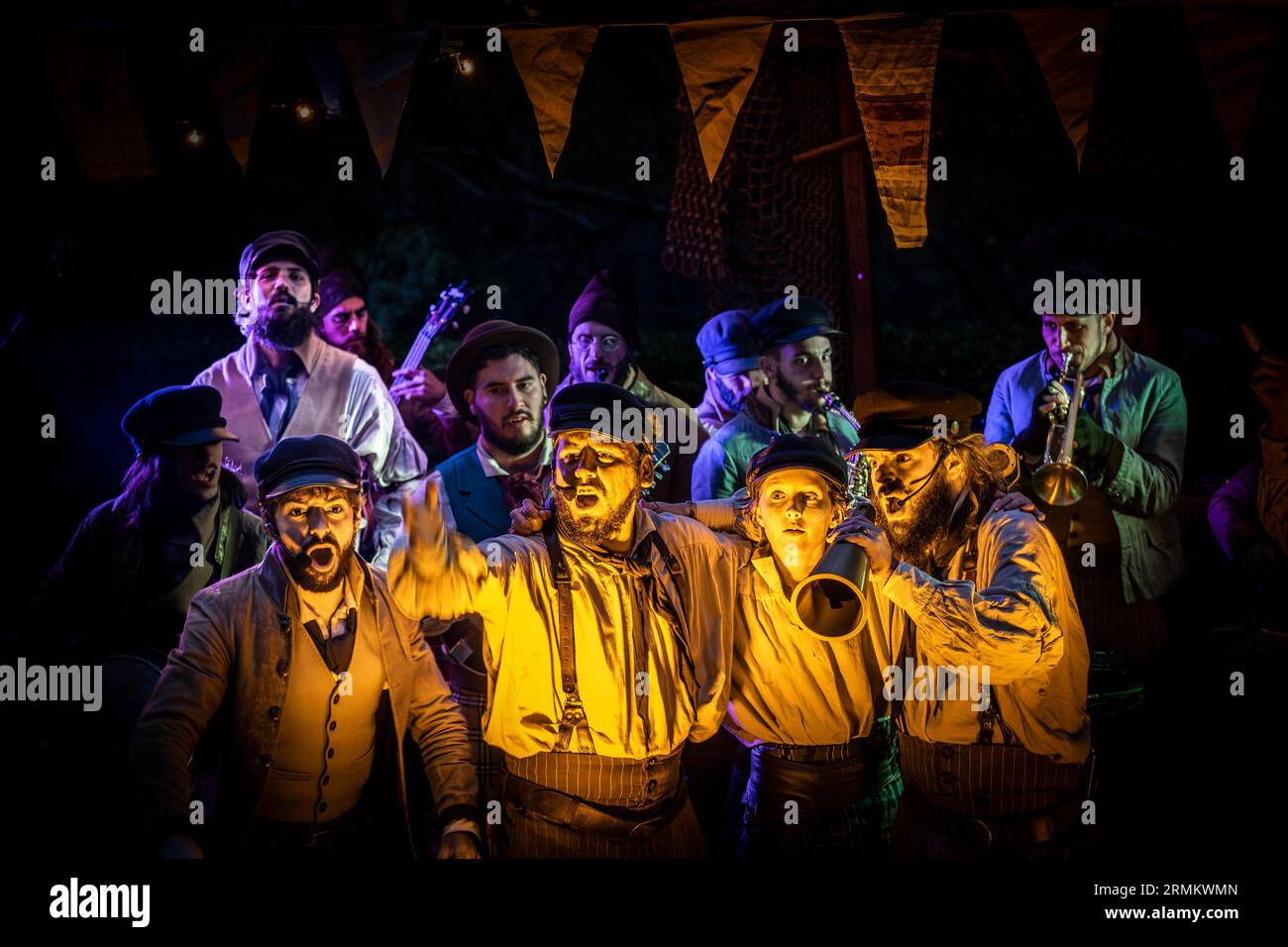 Old Time Sailors performing at Trebah Garden Amphitheatre in Cornwall ...