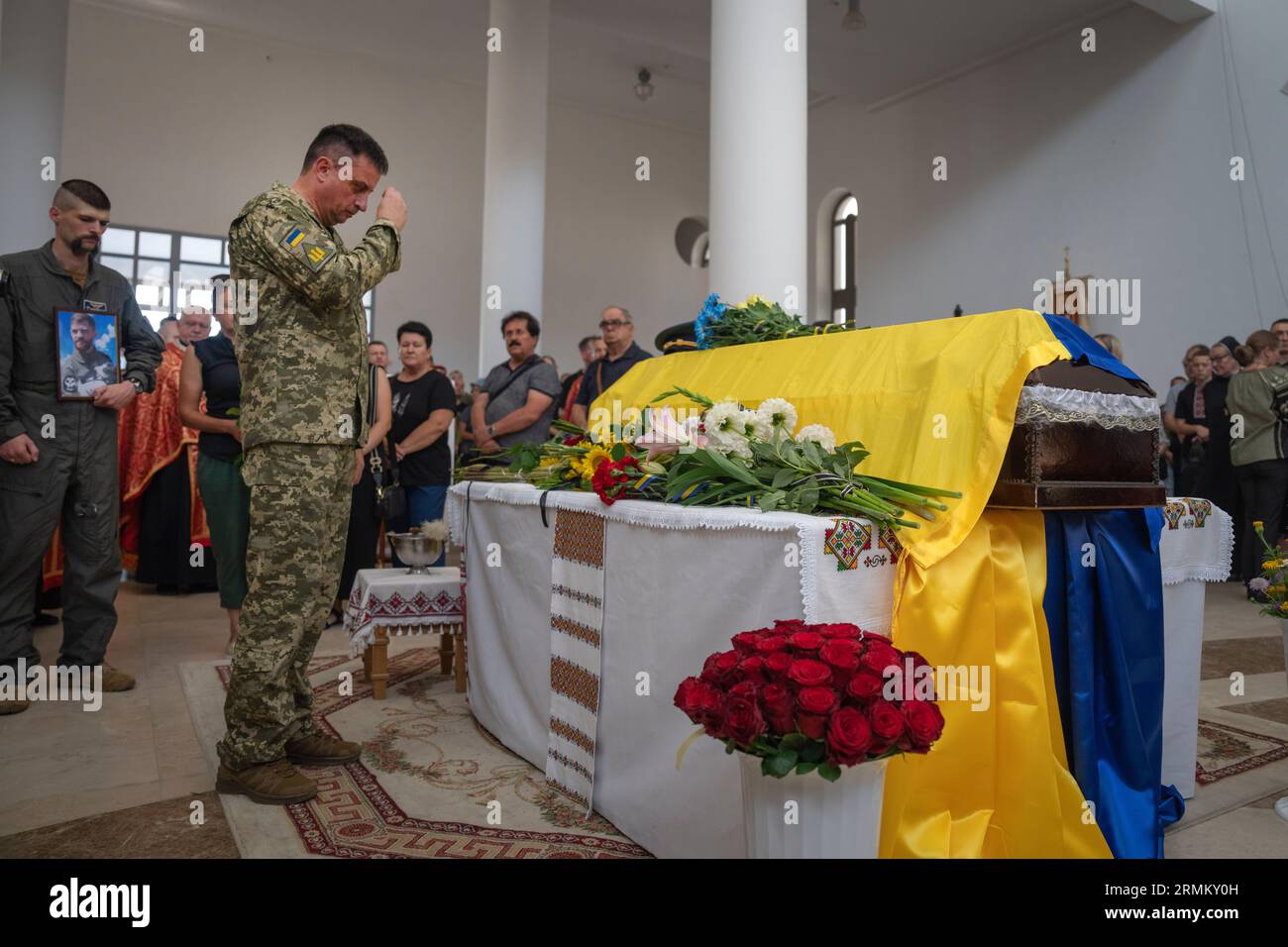 Mykola Oleschuk, Commander of the Ukrainian Air Force, attends the ...