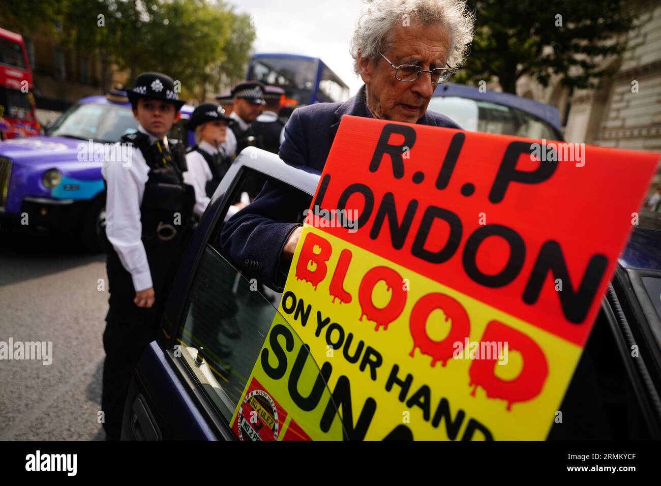 Piers Corbyn joins protesters outside Downing Street in central London ...