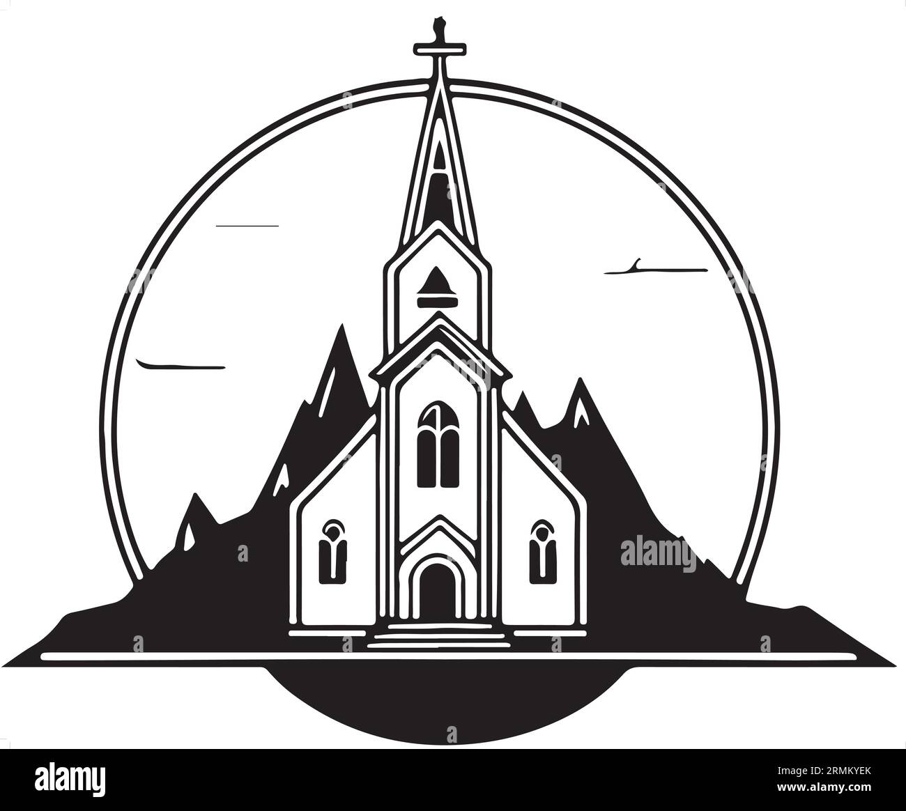 Awesome and lovely Christian Church vector art Stock Vector Image & Art ...