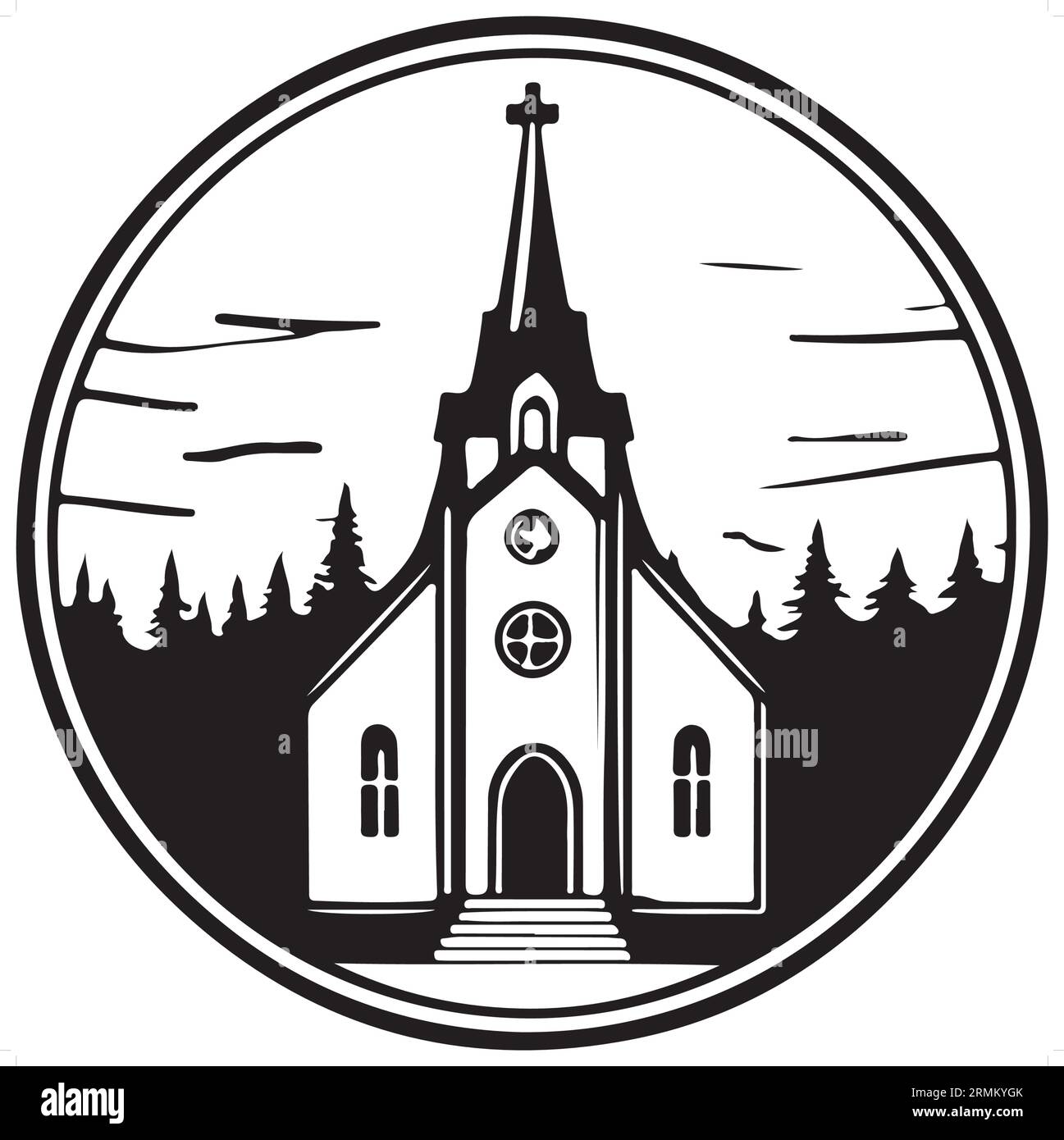 Extraordinary and lovely Christian Church vector art Stock Vector Image ...