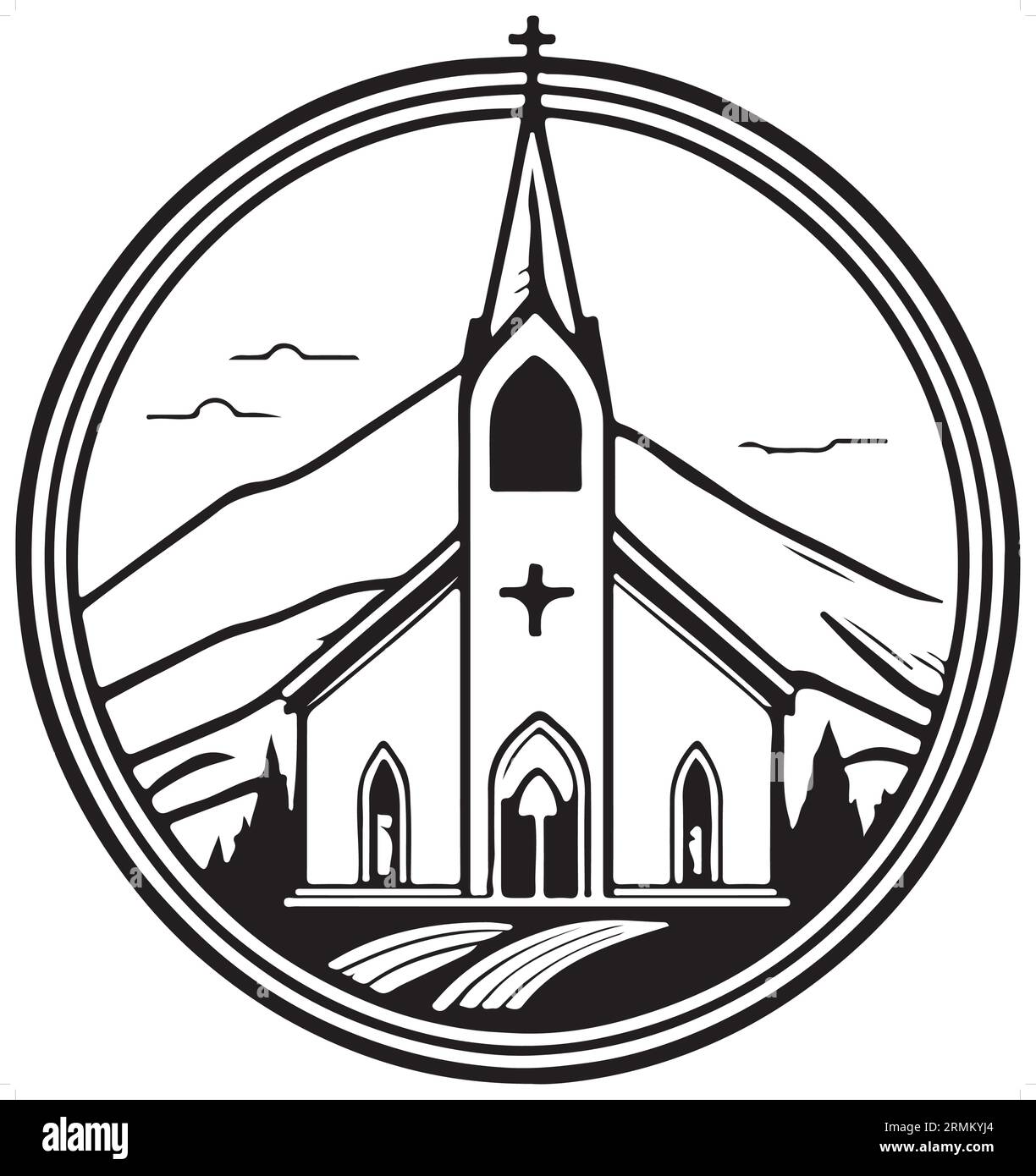 Fantastic and lovely Christian Church vector art Stock Vector Image ...