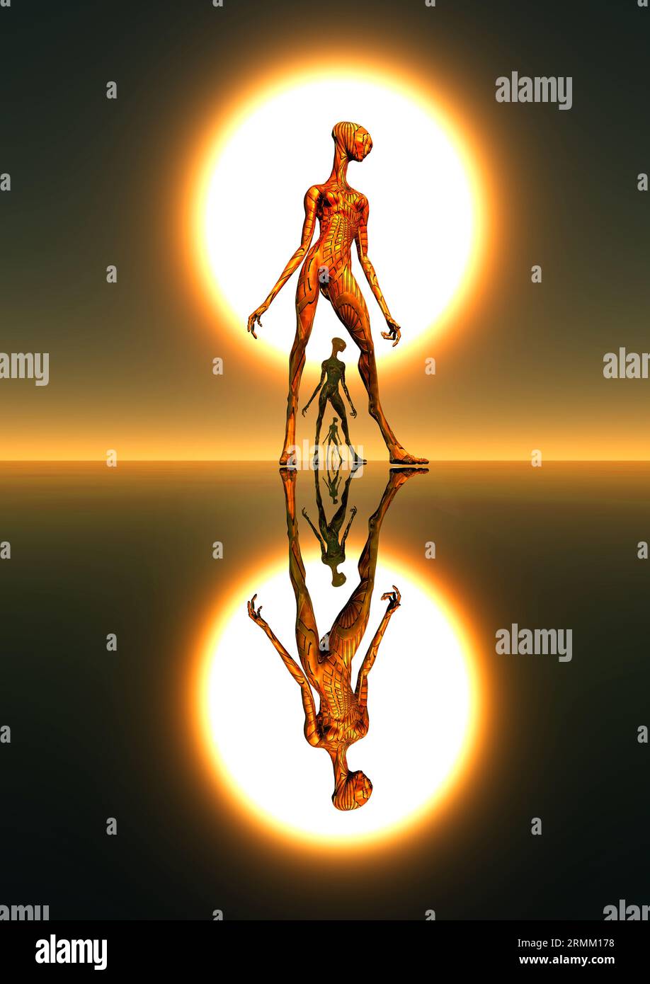 Female Alien Androids Stock Photo - Alamy