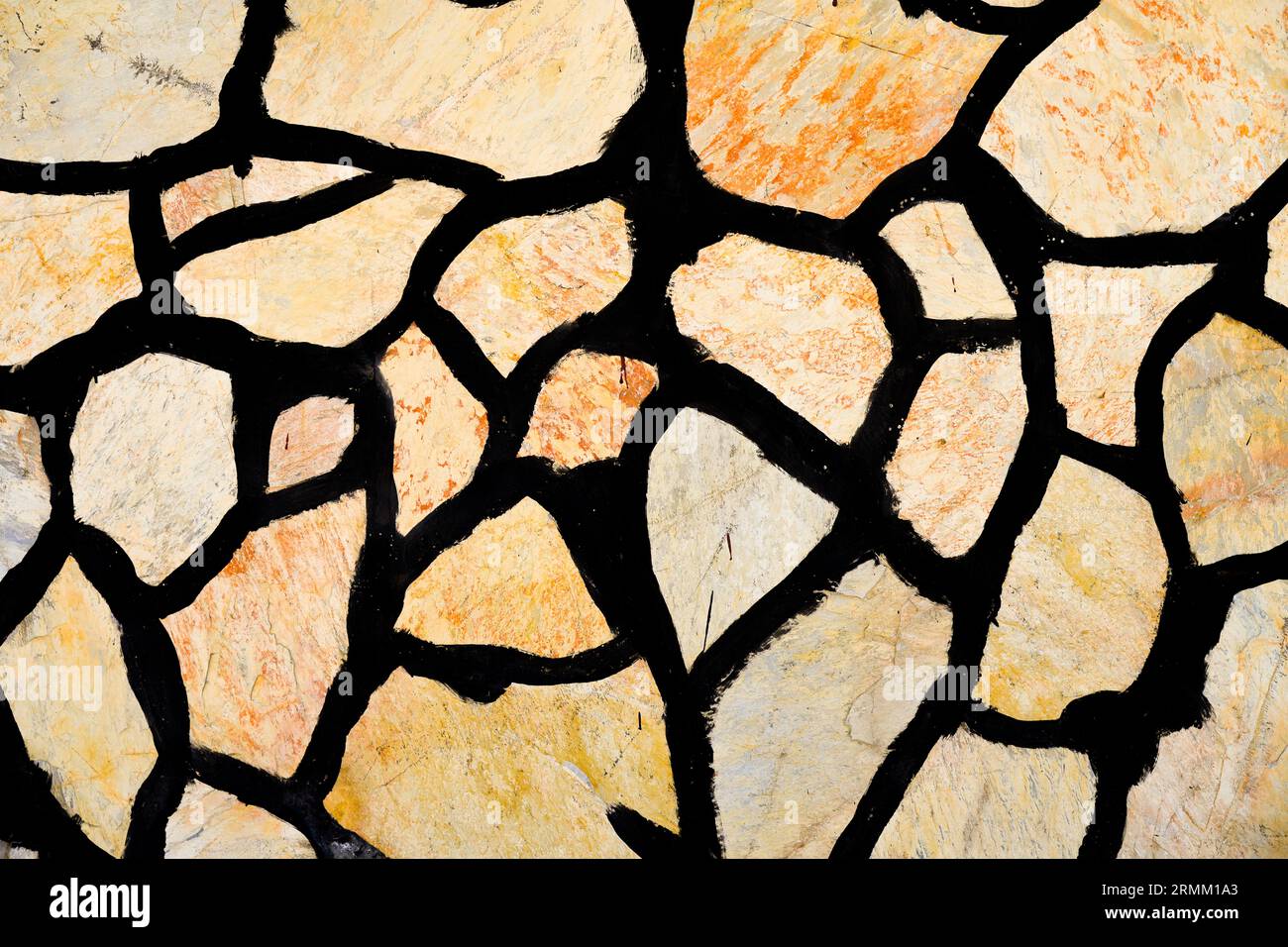 Mediterranean stone wall close-up. Rustic background Stock Photo - Alamy