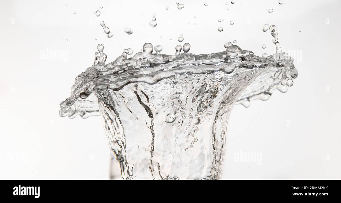 Water Spurting out against White Background Stock Photo - Alamy