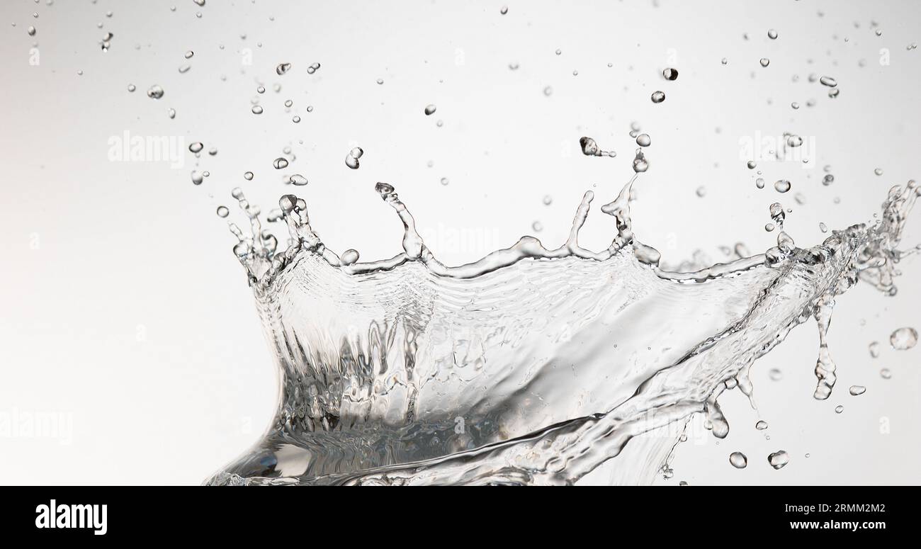 Water Spurting out against White Background Stock Photo - Alamy