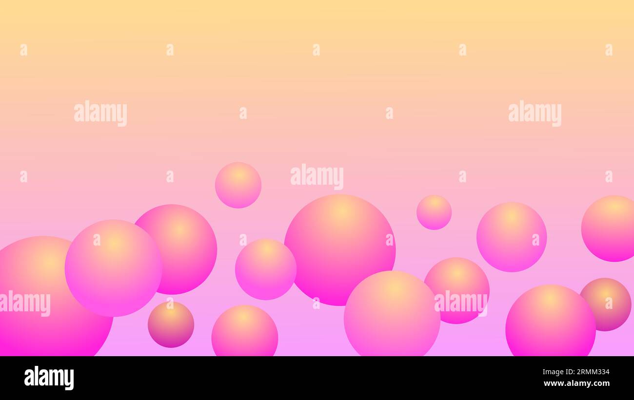 Cute pastel twilight sunrise colors bubble spheres copy space ...