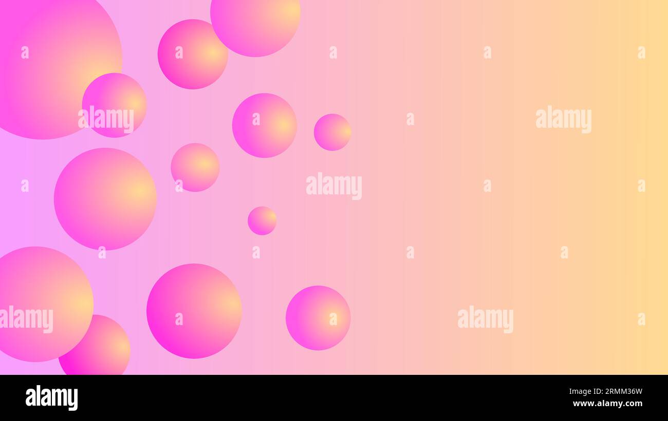 Side frames of cute pastel colors bubble spheres geometric background ...