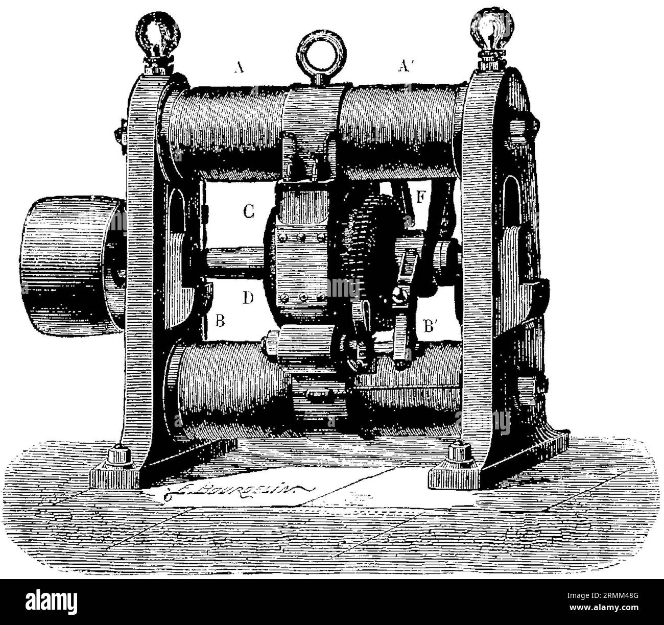 Gramme's first dynamo-electric machine Stock Photo - Alamy