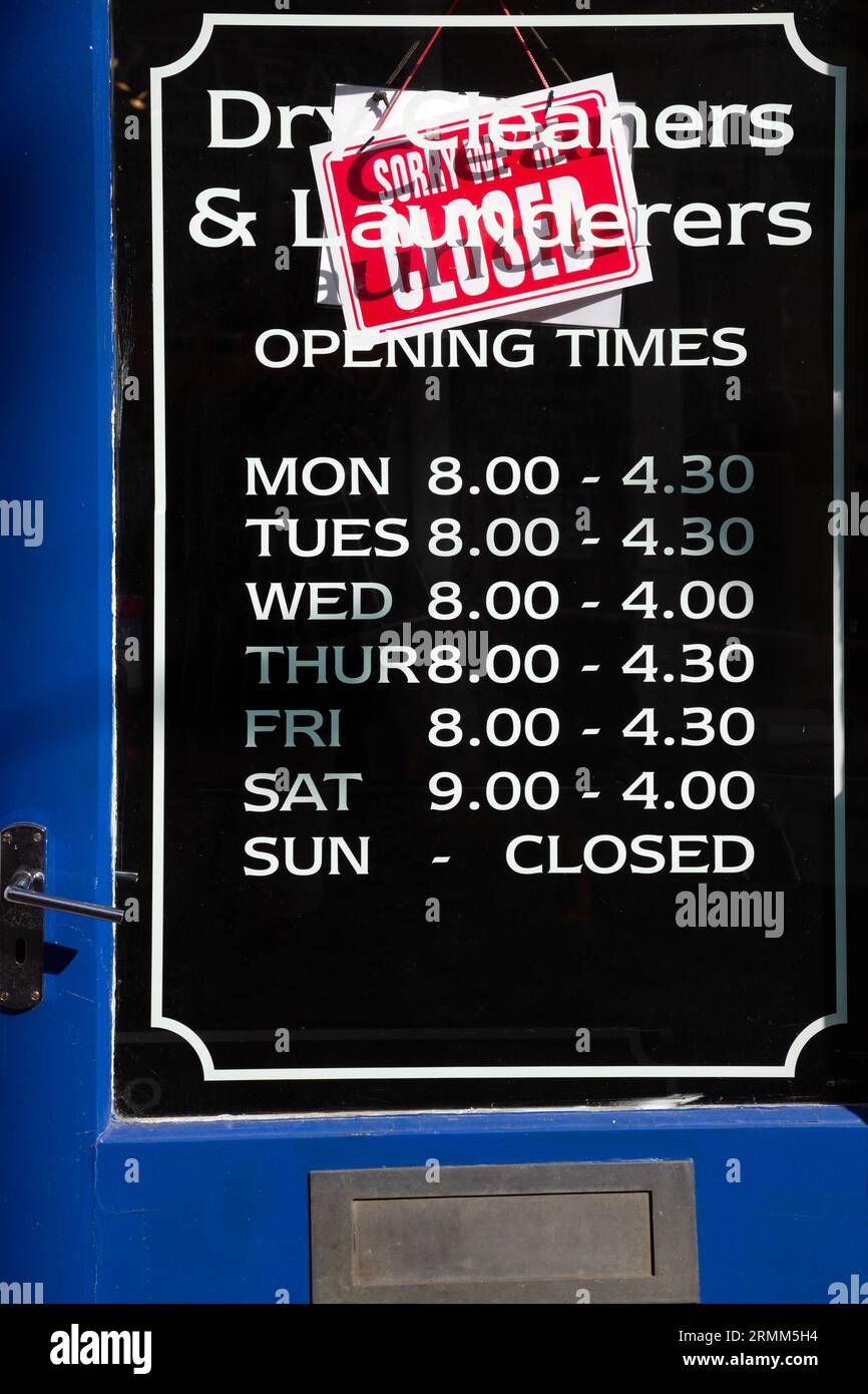 Shop business opening hours Sunday closed, Woodbridge, Sufffolk ...