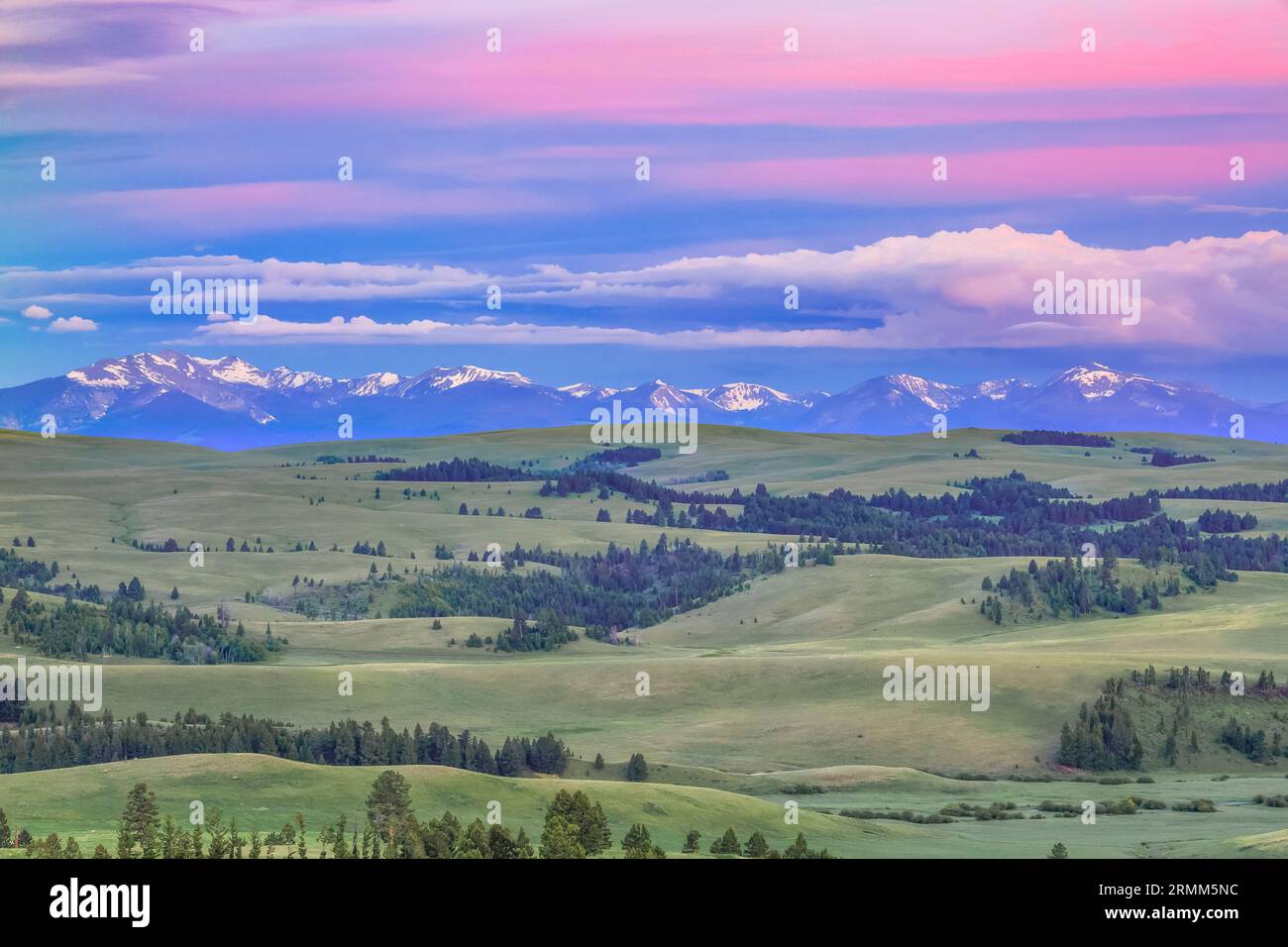 sunrise over the flint creek range above meadows in the upper spotted ...