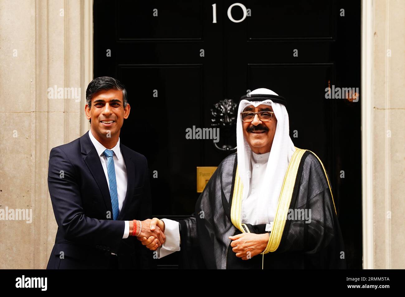 Prime Minister Rishi Sunak greets Crown Prince of Kuwait, Sheikh Meshal ...