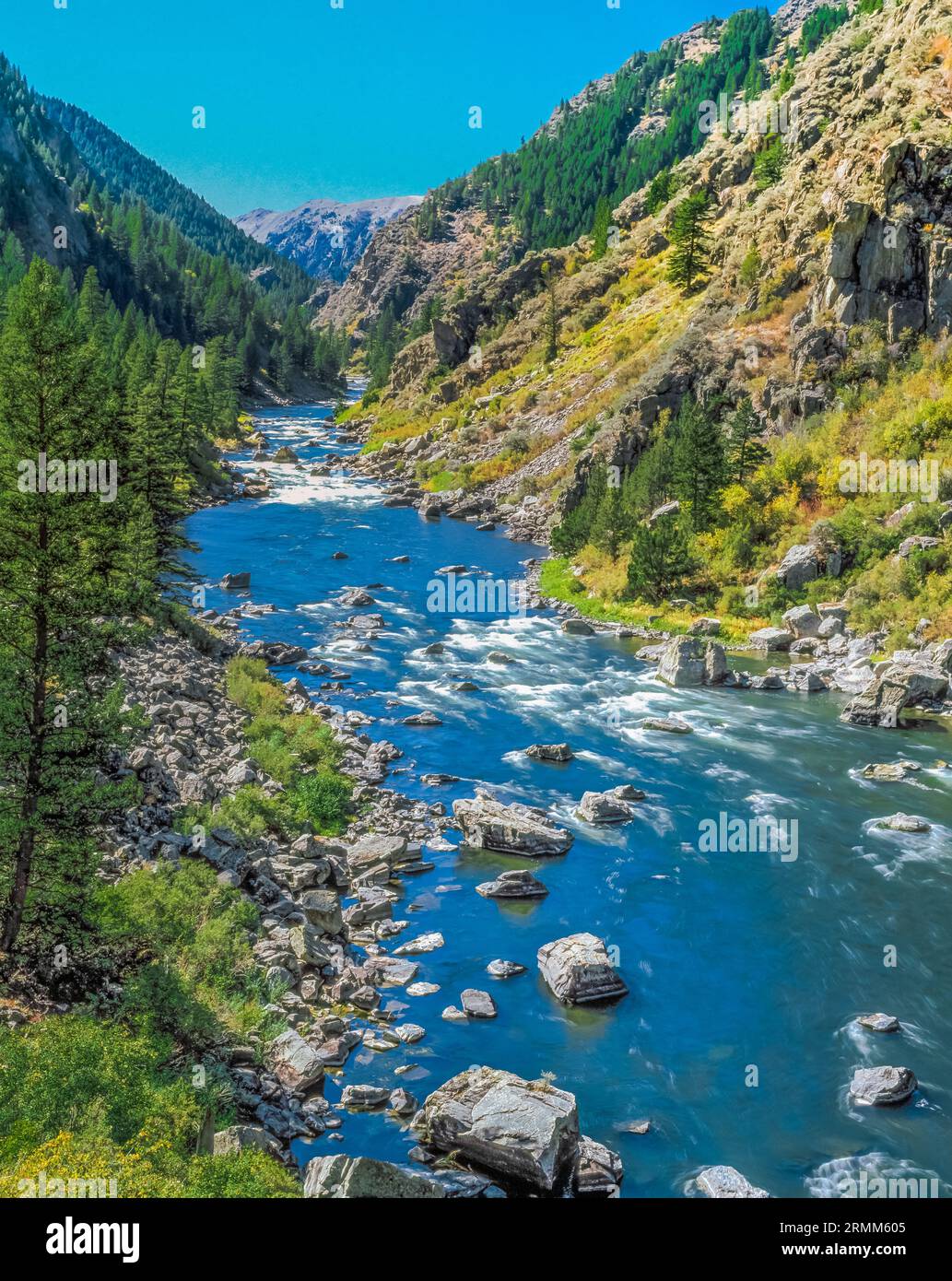 madison river in beartrap canyon of the lee metcalf wilderness near ...