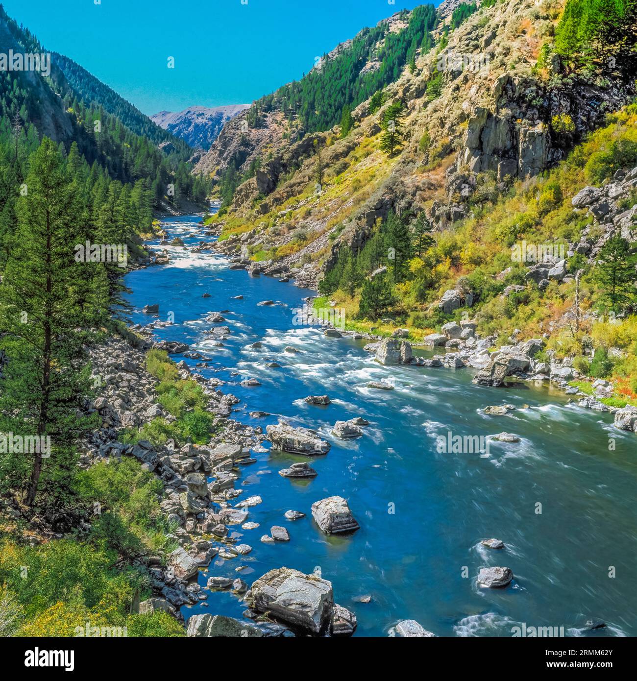 madison river in beartrap canyon of the lee metcalf wilderness near ...