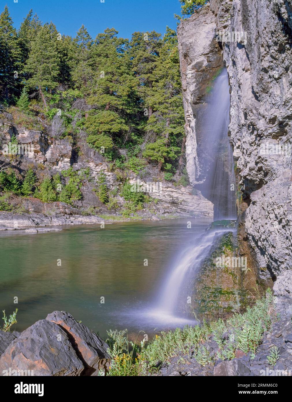 inflow cascading into the sun river near augusta, montana Stock Photo ...