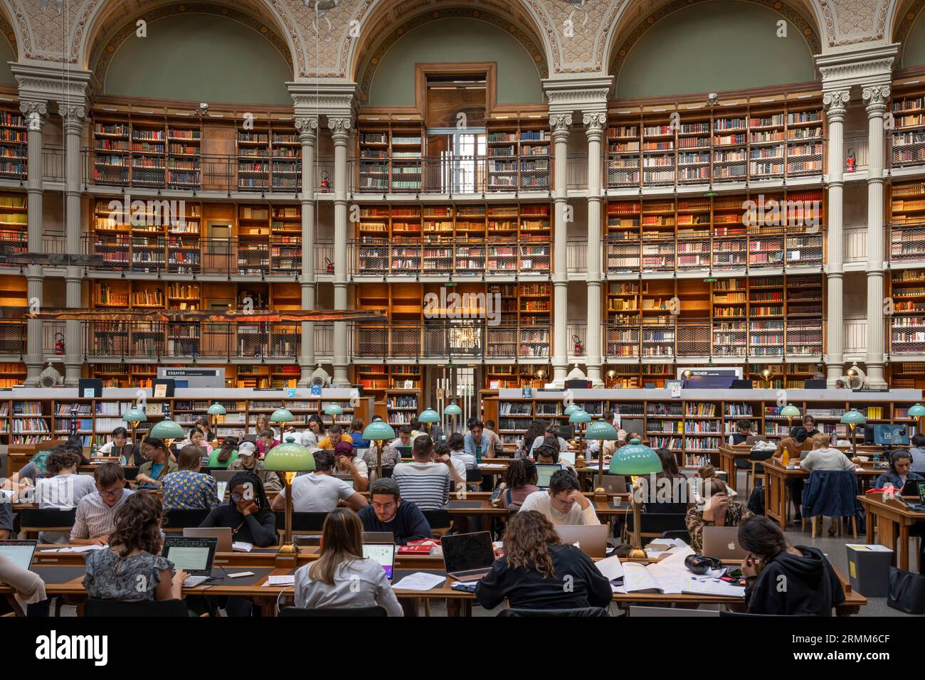 Paris, France - 08 26 2023: Bibliotheque Nationale de France Richelieu ...