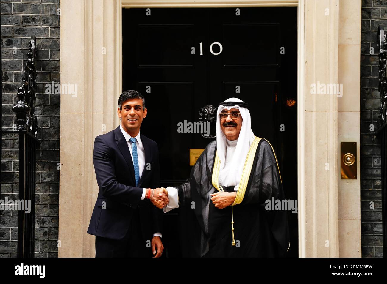 Prime Minister Rishi Sunak greets Crown Prince of Kuwait, Sheikh Meshal ...