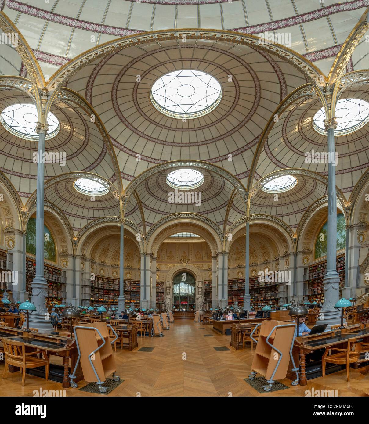 Paris, France - 08 26 2023: Bibliotheque Nationale de France Richelieu ...