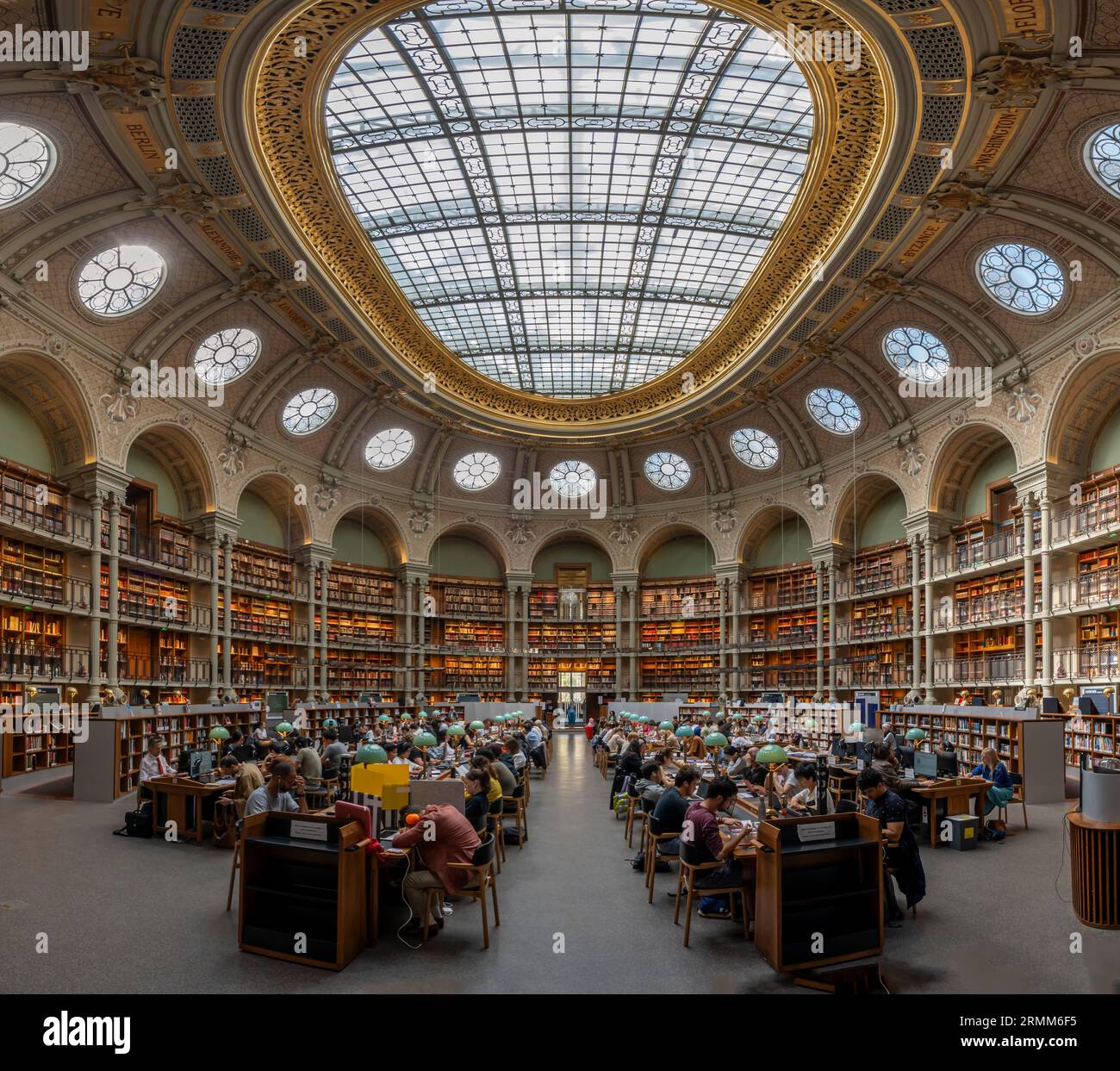 Paris, France - 08 26 2023: Bibliotheque Nationale de France Richelieu ...