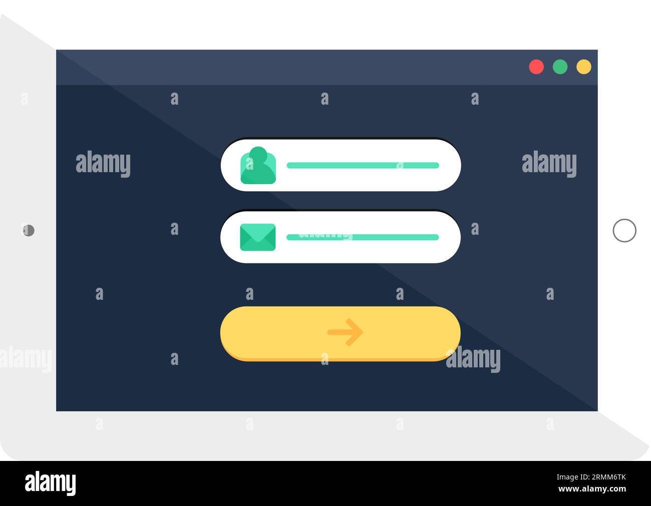 Authentication page entering login and password website in digital ...