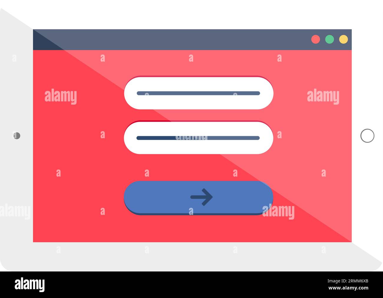 Authorization menu interface of entering login and password website in ...