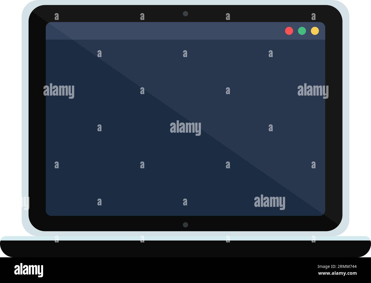 Portable laptop with screen off. Device for presentation template ...