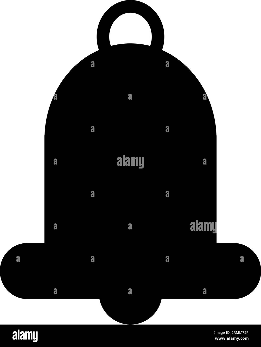 Shape of festive Christmas bell. Contour New Year bell symbol of ...