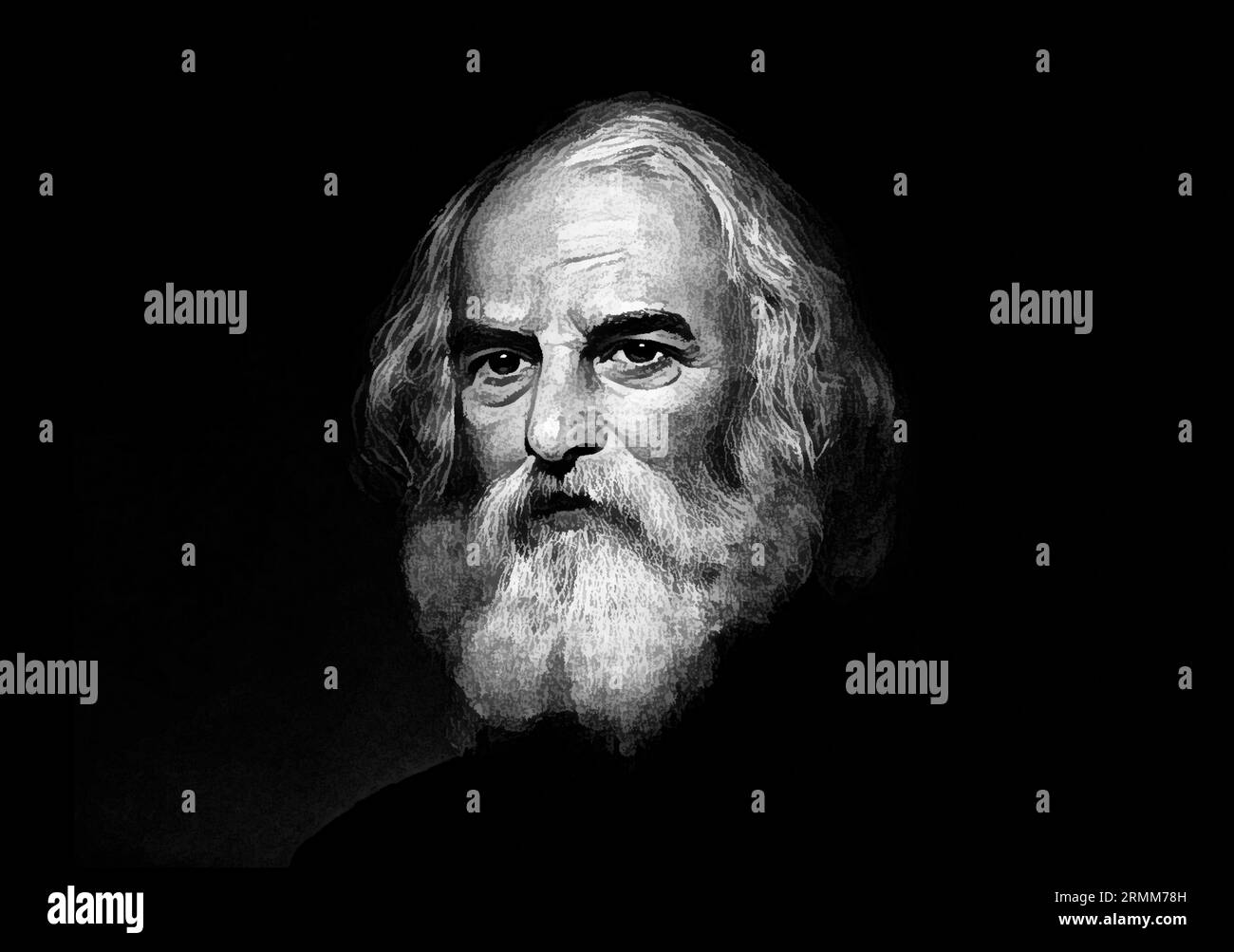 Henry Wadsworth Longfellow, 1807 – 1882, American poet, digitally ...