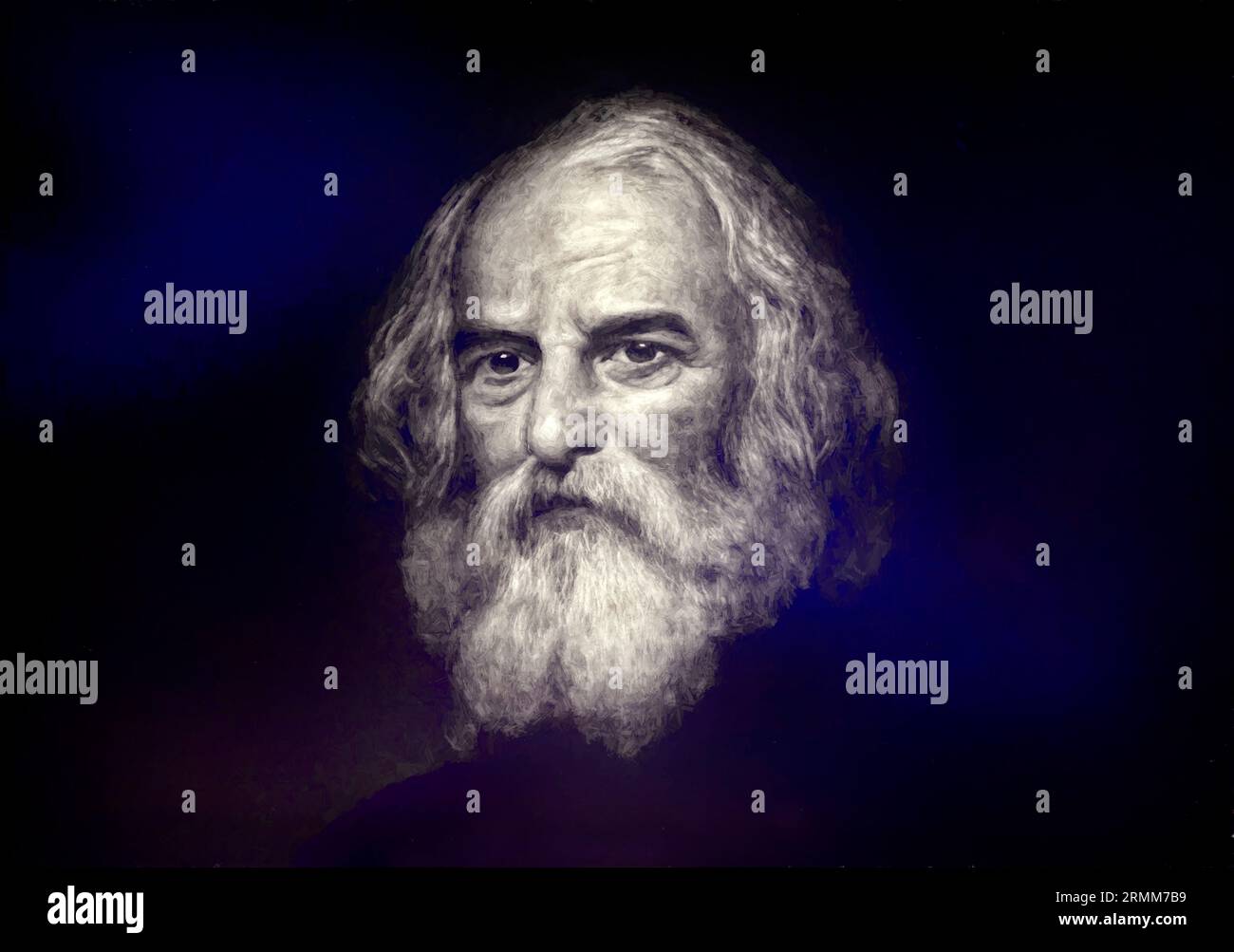 Henry Wadsworth Longfellow, 1807 – 1882, American poet, digitally ...