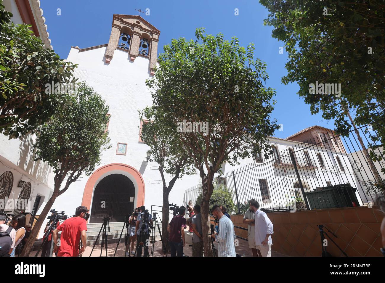 Malaga, Spain. 29th Aug, 2023. Angeles Bejar la madre de Luis Rubiales ...
