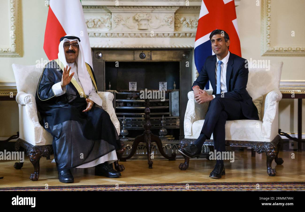 Prime Minister Rishi Sunak with Crown Prince of Kuwait, Sheikh Meshal ...