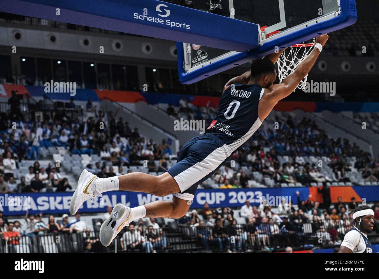 Jakarta, Indonesia. 29th Aug, 2023. Elie Okobo of France dunks during ...