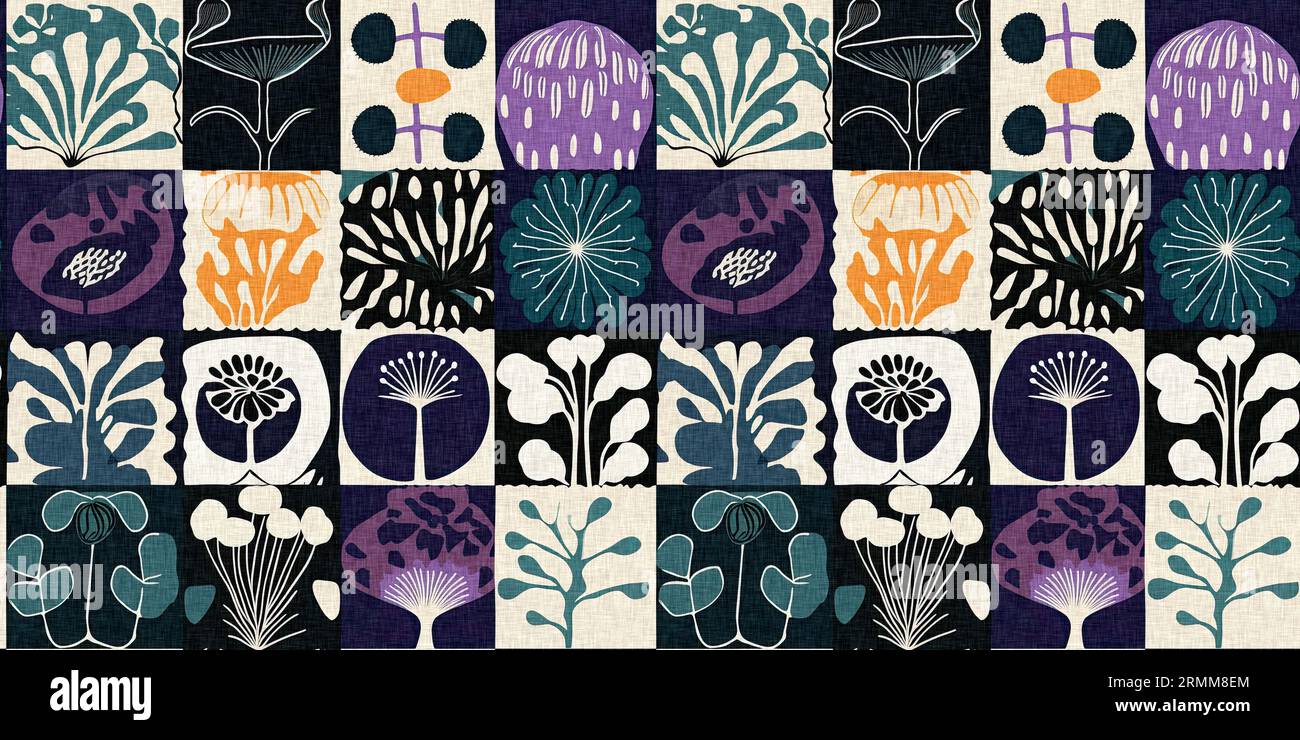 Modern fun pattern clash fabric border print for summer beach textile ...