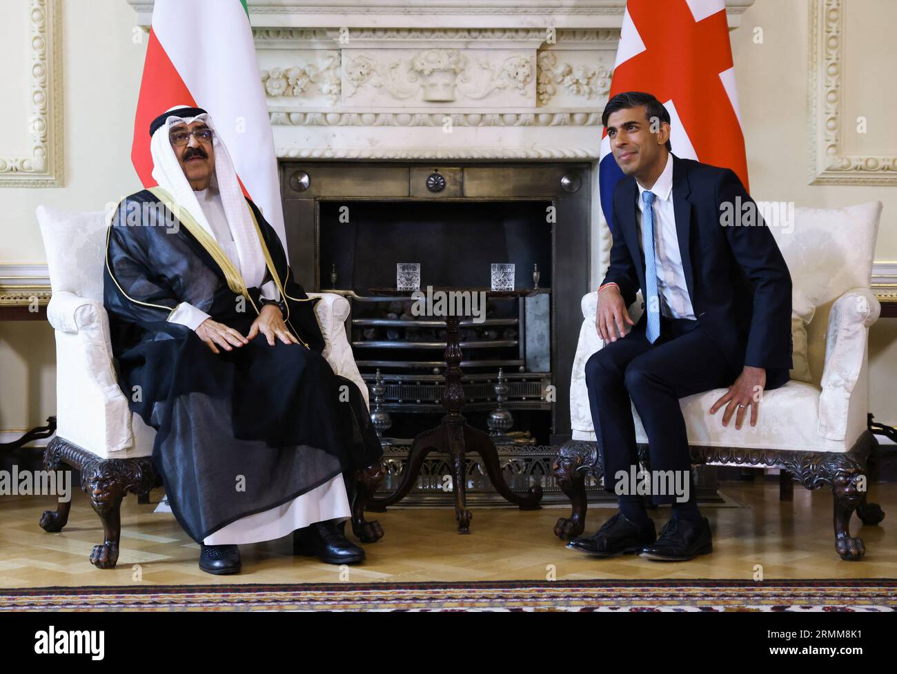 Prime Minister Rishi Sunak with Crown Prince of Kuwait, Sheikh Meshal ...