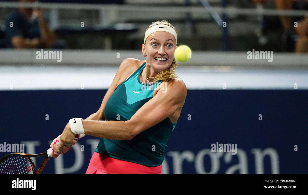 Petra Kvitova, of the Czech Republic, during the first round of the U.S ...