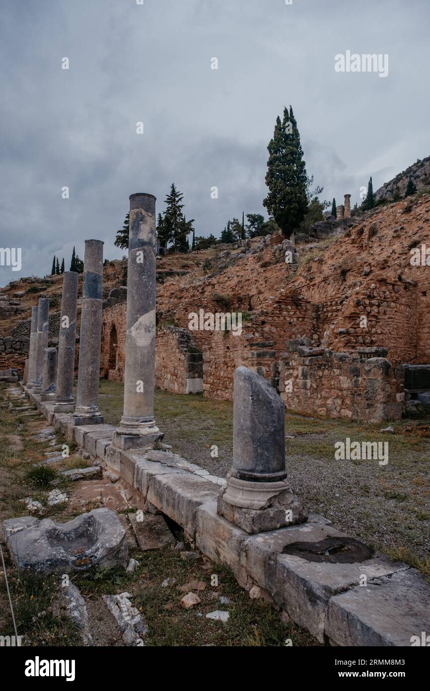 Ancient greek oracle of apollo delphi greece, UNESCO archaeological ...