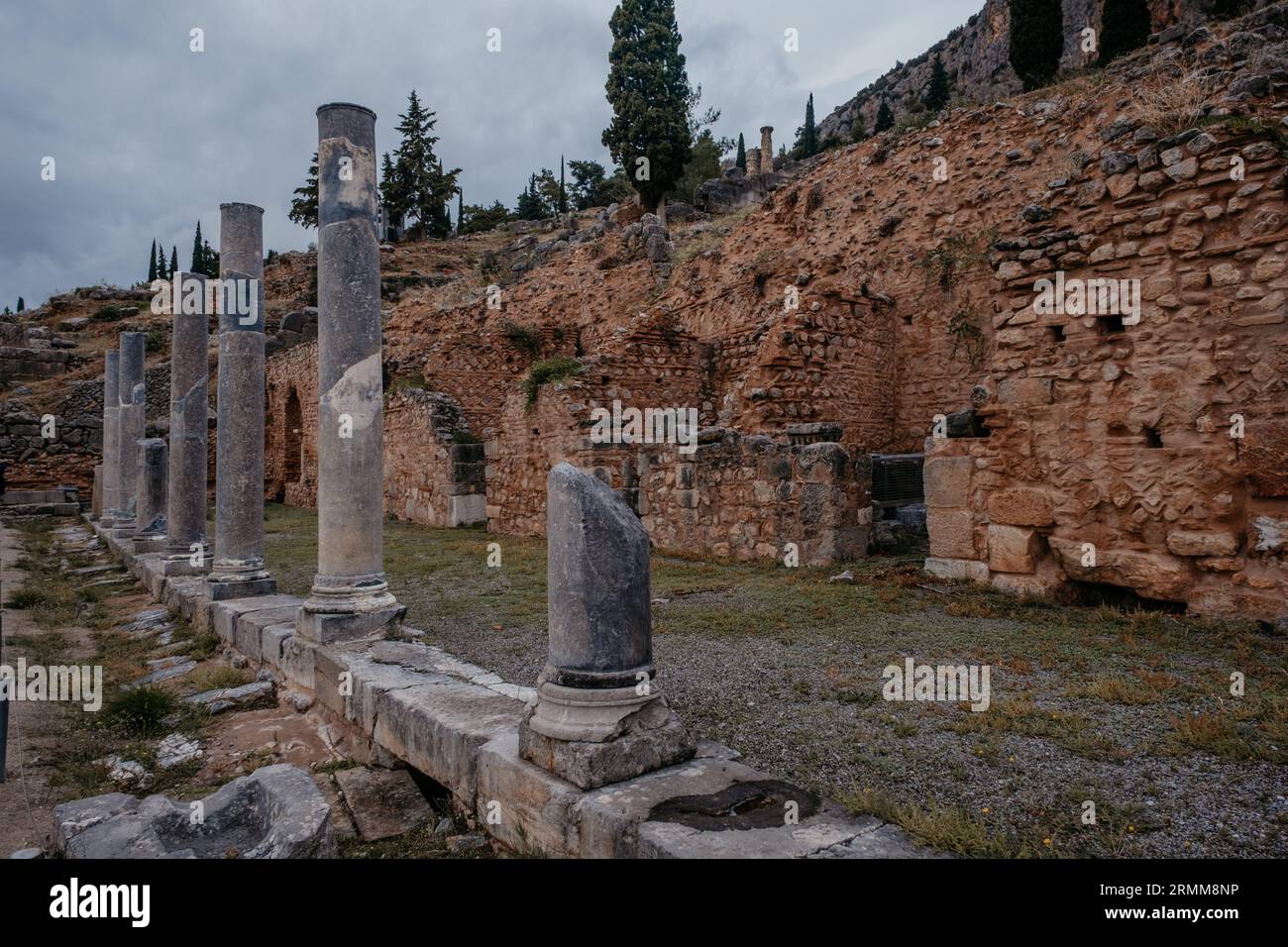 Iconic theatre apollo oracle in Delphi mainland greece, Ancient UNESCO ...