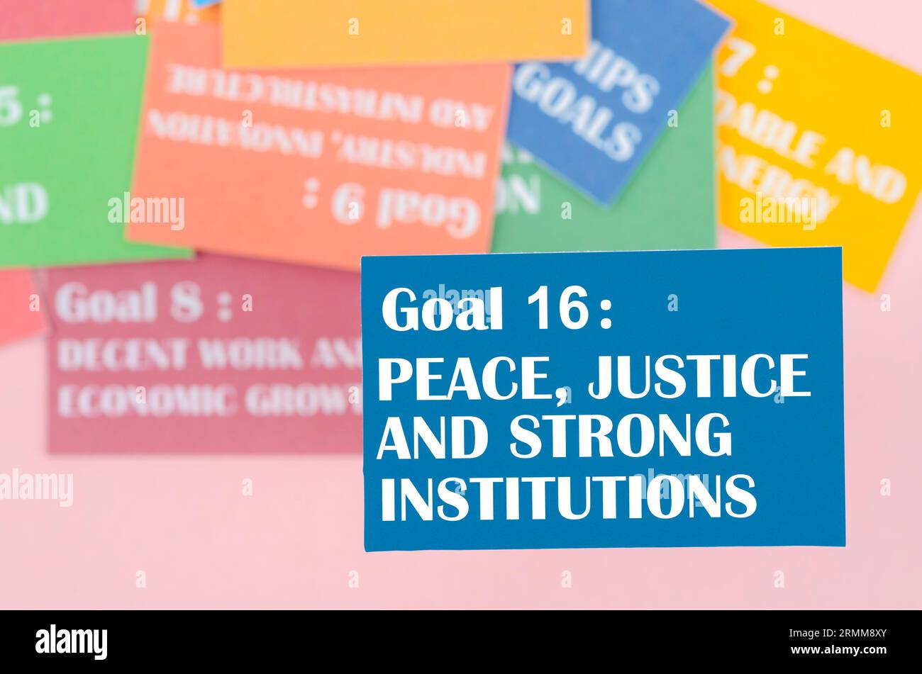 Goal 16 : Peace, Justice and strong institutions. The SDGs 17 ...