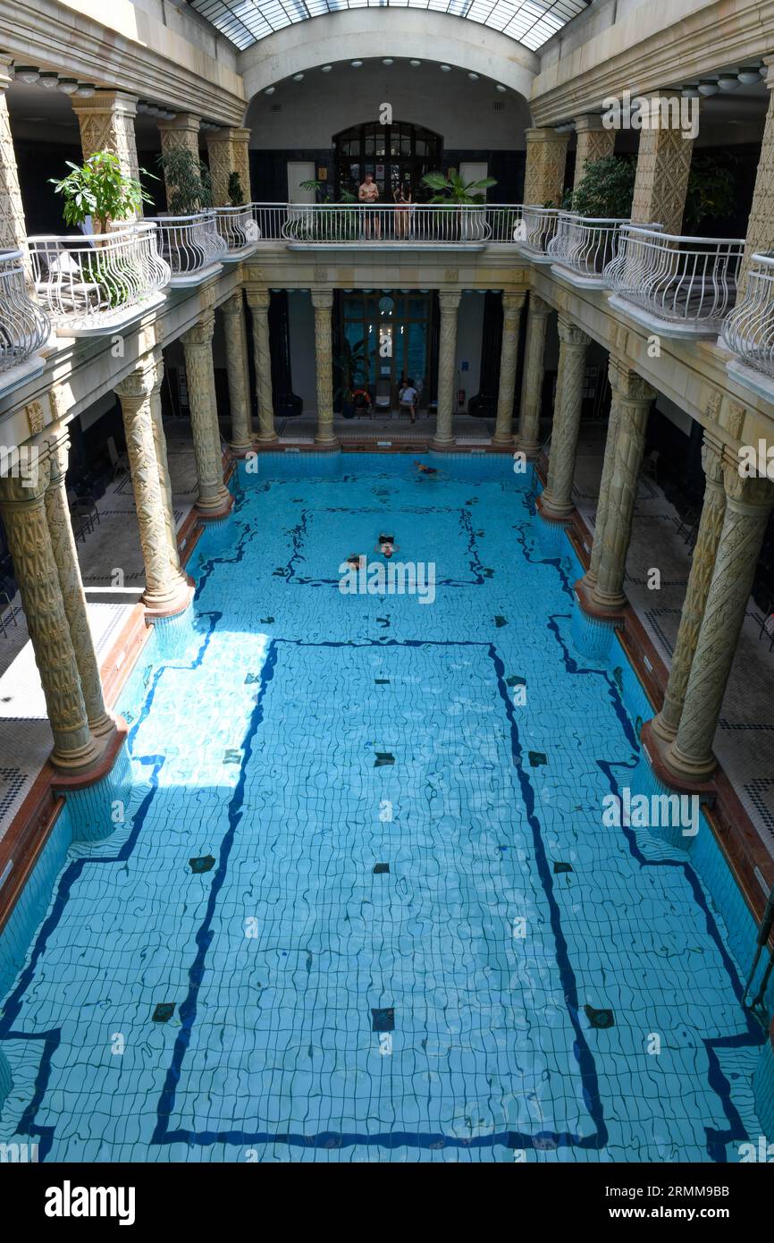 Budapest, Hungary - 21 May 2023: view at swimming pool of Gellert baths ...