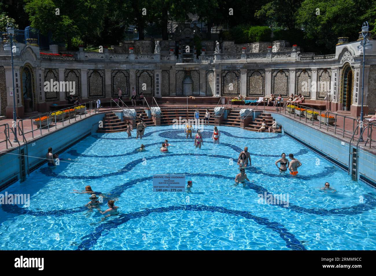 Budapest, Hungary - 21 May 2023: view at swimming pool of Gellert baths ...