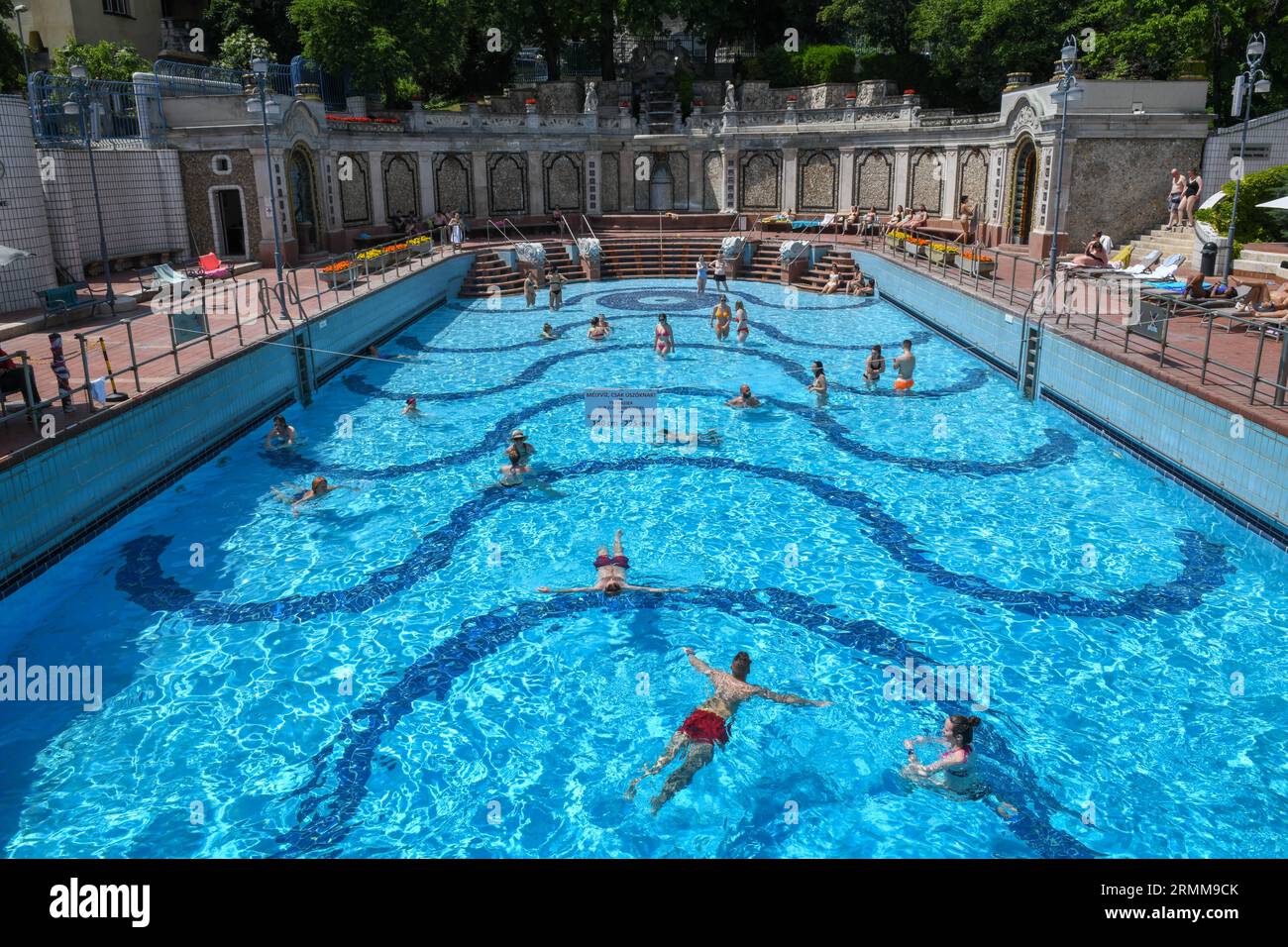 Budapest, Hungary - 21 May 2023: view at swimming pool of Gellert baths ...