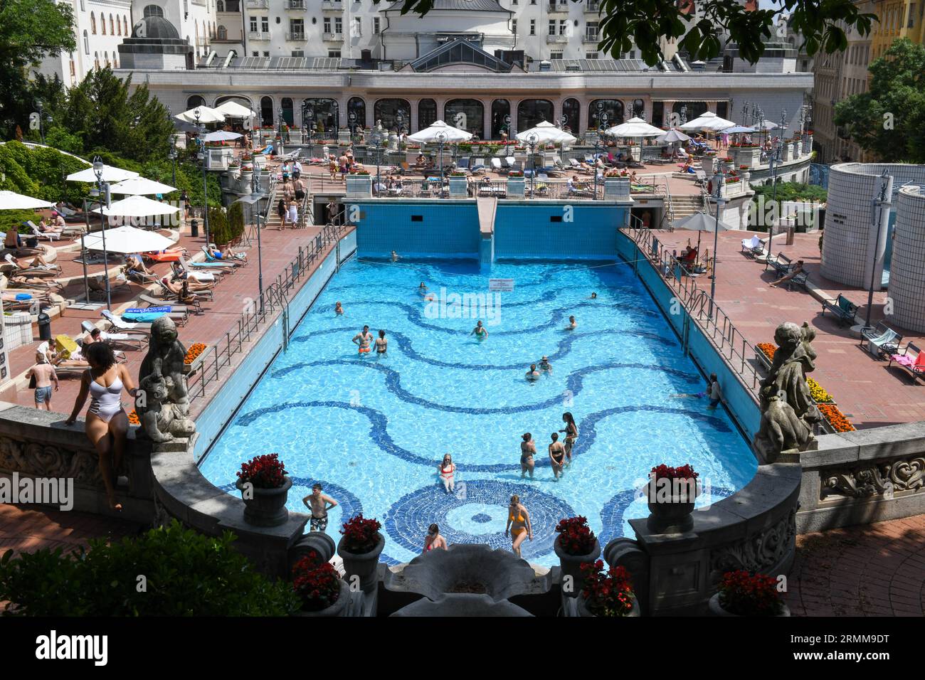 Budapest, Hungary - 21 May 2023: view at swimming pool of Gellert baths ...