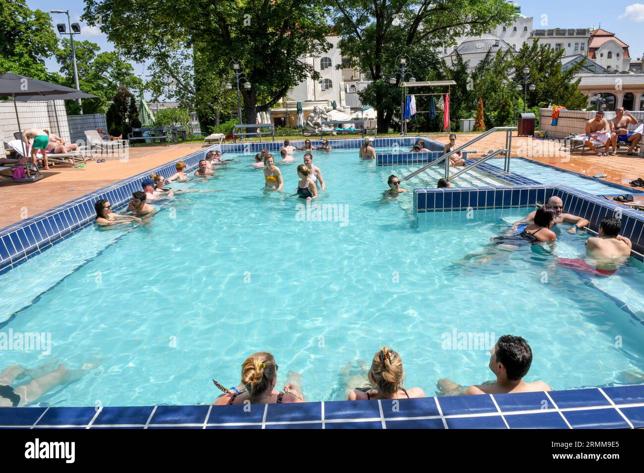 Budapest, Hungary - 21 May 2023: view at swimming pool of Gellert baths ...