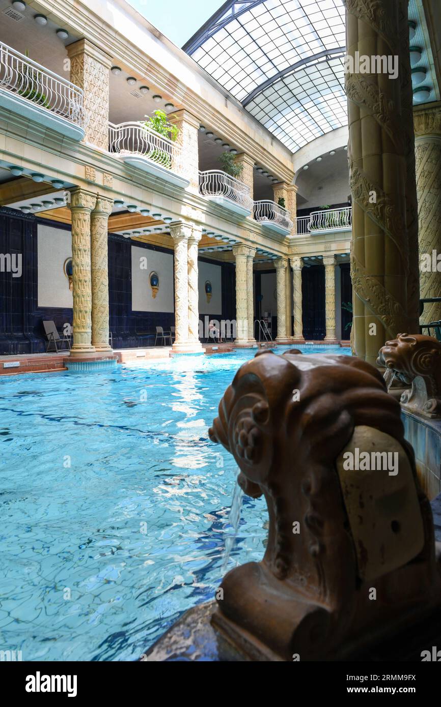 Budapest, Hungary - 21 May 2023: view at swimming pool of Gellert baths ...
